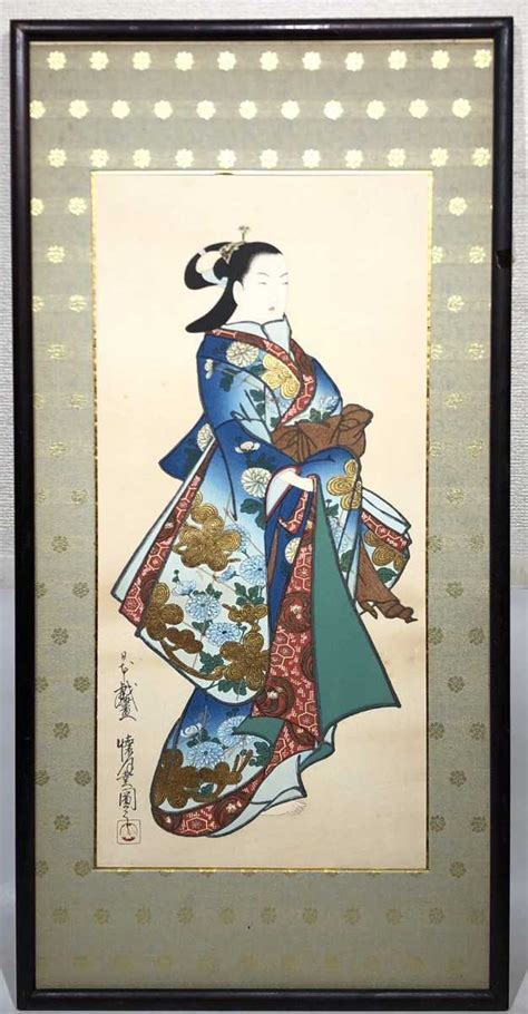 Yahooオークション 懐月堂安度 浮世絵 美人画 木版画 復刻 額装