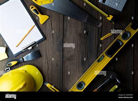 Contractor Theme Tool Kit Of The Contractor Yellow Hardhat Libella
