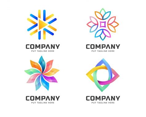 Plantilla De Logotipo Abstracto Colorido Para El Negocio Vector Premium