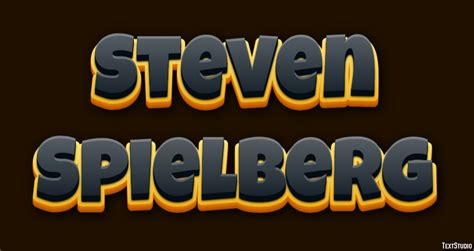 Steven Spielberg Text Effect And Logo Design Celebrity