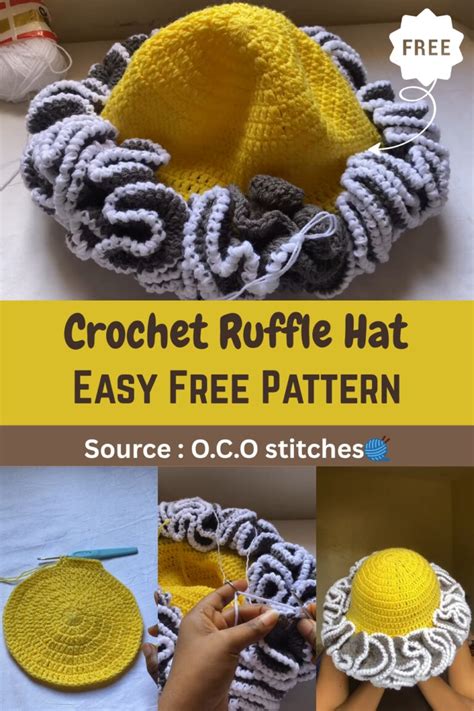 Gorgeous Crochet Ruffle Hat Pattern With Just Yarn And Hooks Crochet