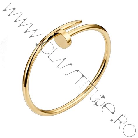 Bratara Fixa Sub Forma De Cui Din Otel Inoxidabil Placat Gold