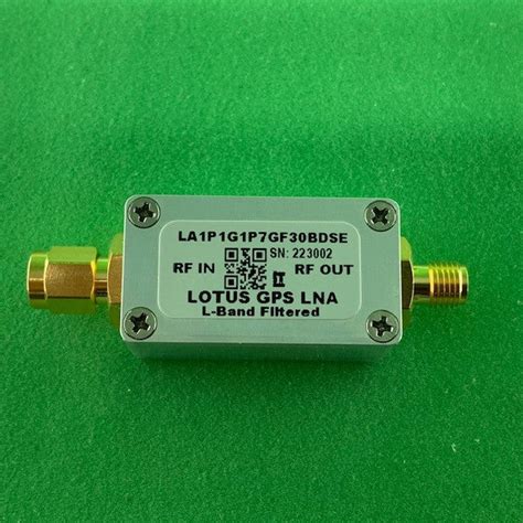 Gpsgnss L1andl2 Filtered Inline Low Noise Amplifier 06db Nf 11g 17gh