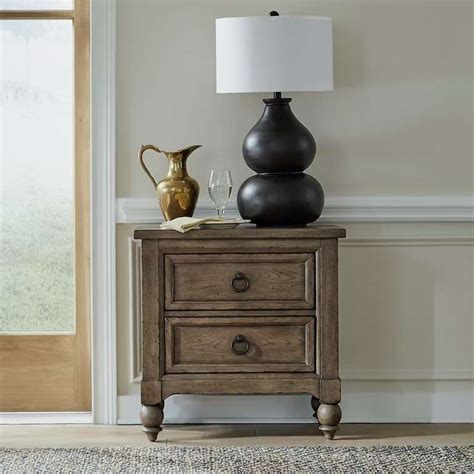 Liberty Furniture Americana Farmhouse Drawer Night Stand W Charging Station BR