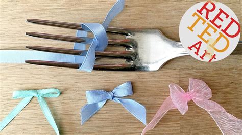 How To Make A Bow With A Fork Red Ted Art Bows Diy Ribbon Diy Bow Fork Bow