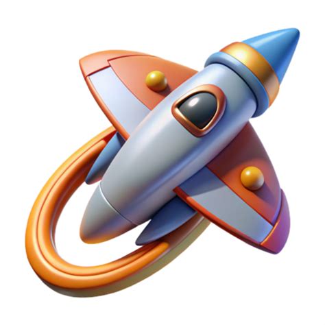 Elegant Traditional Adorable Cartoon Rocket Toy 3d Render Exclusive