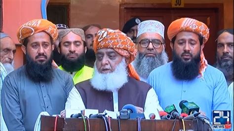 Maulana Fazlur Rehman Important Press Conference Youtube
