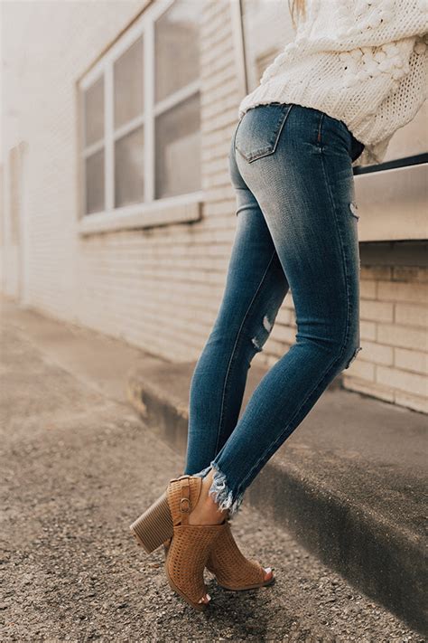 The Caitlyn Peep Toe Bootie In Camel • Impressions Online Boutique