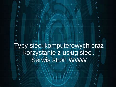 Typy Sieci Komputerowych Docsity