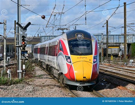 Lner Azuma Class 800 At300 Passenger Train In Sidings Editorial Image