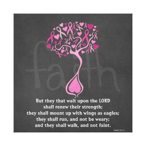 Breast Cancer Awareness Print With Bible Verse