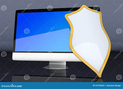 Secure Computer System Stock Illustration Illustration Of Cyber 53792059