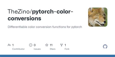 Github Thezinopytorch Color Conversions Differentiable Color