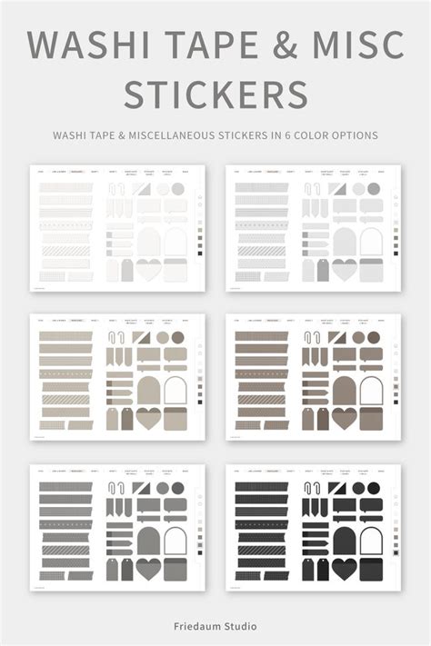 Digital Stickers Set Black Edition Digital Planner Stickers Goodnotes