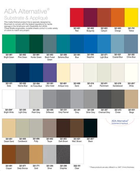 Rowmark Swatch Book Pages River City Advertising Inc