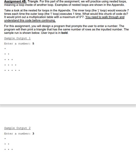 Solved Assignment 4b Triangle For This Part Of The