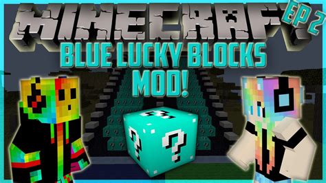 Minecraft Blue Lucky Blocks Mod Challenge Part 2 Youtube