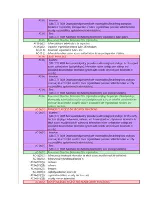 Risk Management Framework (RMF) STEP 4- Access Security Controls - NIST SP 800-53A Revision 4 | PDF