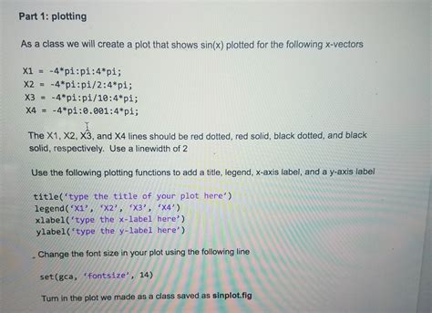 Solved Part 1 Plotting As A Class We Will Create A Plot Chegg