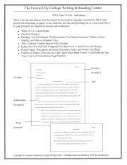 MLA Paper Format 8th Edition Overview Course Hero