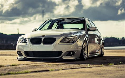Hämta bilder tuning, BMW M5, E60, low rider, e60, hållning, parkering ...