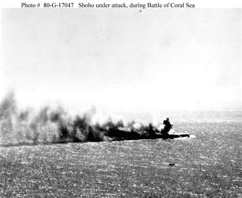 Ijn Aircraft Carrier Shoho Under Attack By Us Navy Planes A Tbd