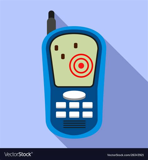 Gps Tracker Device Icon Flat Style Royalty Free Vector Image