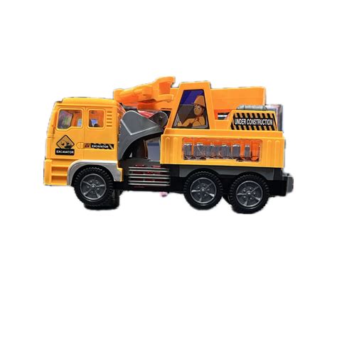 Електрическа играчка камион със светлини жълт Emag Bg