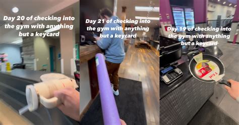 Customer Keeps Scanning Different Things At The Gym Instead Of His