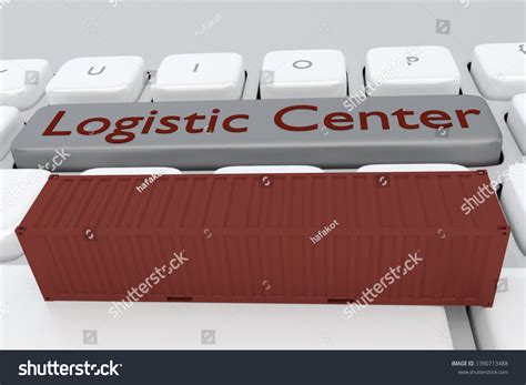 3d illustration computer keyboard script logistic stock illustration