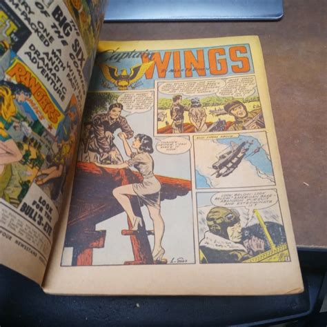 Wings Comic 55 Fiction House Golden Age 1955 Wwii Bondageundressing