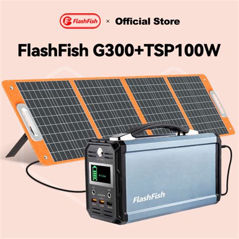 Flashfish Solar Generator G300 With Sp100w Solar Panel Included 300w