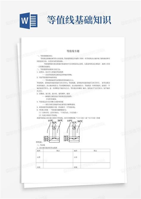 等值线基础知识word模板下载编号lwobnjxo熊猫办公