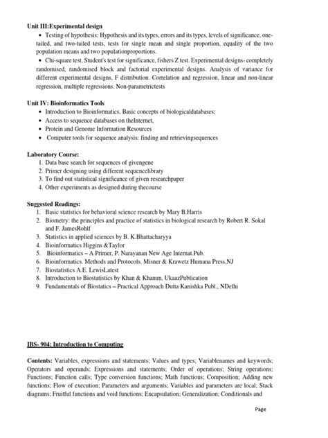 Bscmsc Pdf Statistics Biostatistics