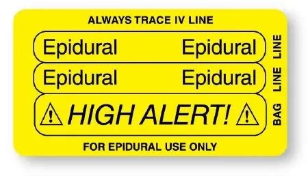 United Ad Label Drug Label Ual™ Anesthesia Label Epidural High Alert