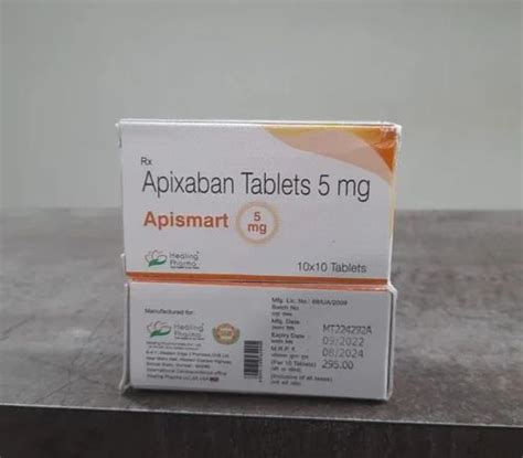Tab Apismart 5mg Apixaban Tab 5mg At Rs 450stripe Apixaban