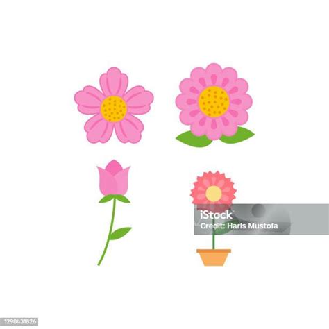 花圖示設計範本向量隔離圖解向量圖形及更多商標圖片 商標 圖標集 圖示 Istock