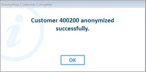 Anonymizing Customer Data