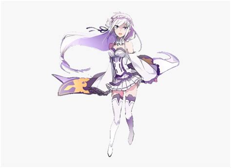 Zero Drawing Anime Emilia Re Zero Sticker Hd Png Download Transparent Png Image Pngitem