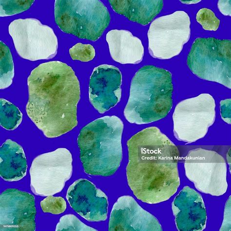Watercolor Abstract Simple Blobs Pattern Decorative Background Artistic