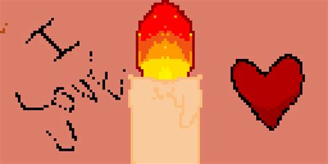 Candle Burning Slowly Pixel Art