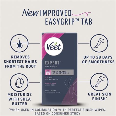 Veet Expert Cold Wax Strips Legs Normal 20 Strips