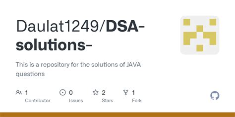 Github Daulat1249dsa Solutions This Is A Repository For The Solutions Of Java Questions