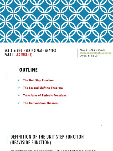 Ece 316 Laplace Transform Lecture 2 Pdf Function Mathematics