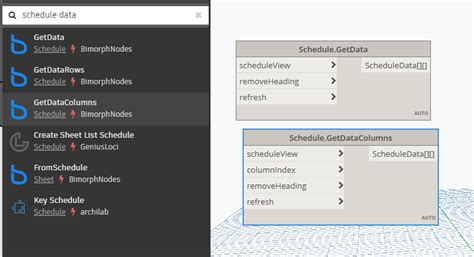 how to get a calculated values from a schedule developers dynamo
