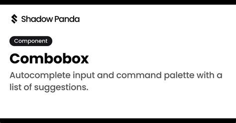 Combobox Shadow Panda