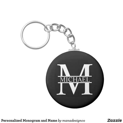 Personalized Monogram And Name Keychain Personalized Monogram Keychain Personalised