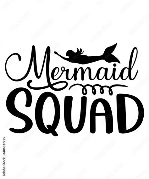 Mermaid Svg Bundle Mermaid Silhouette Mermaid Vector Mermaid Cut File