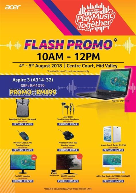 Acer Day 2018 Flash Sale Offers Pcs For Under Rm 1000 Monitors And