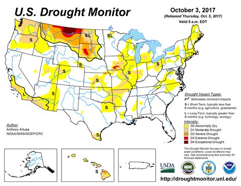 U S Drought Monitor Update For October 3 2017 National Centers For